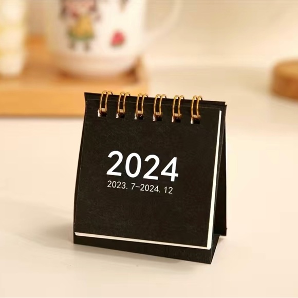 Desk Calendar | Office | Nwt Black Mini Desk Calendar 2232024 | Poshmark